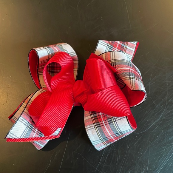 custom | Accessories | New Plaid Custom Hair Bowred And Plaidlove It ...